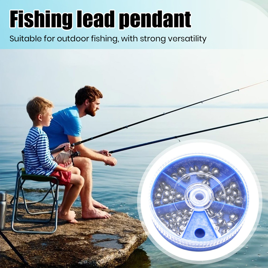 WAN- 60G/Box Metal Fishing Sinker Heavy Duty Seawater Freshwater Raft ...