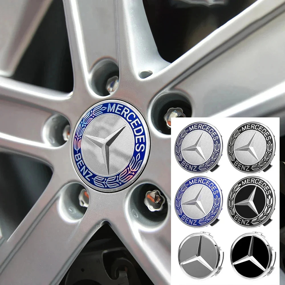 4PCS 75mm Wheel Center Hub Cap Badge Decoration Accessories for ...