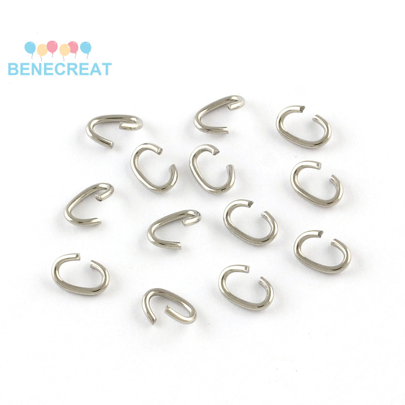 100pc Tarnish Resistant Oval 304 Stainless Steel Open Jump Rings ...