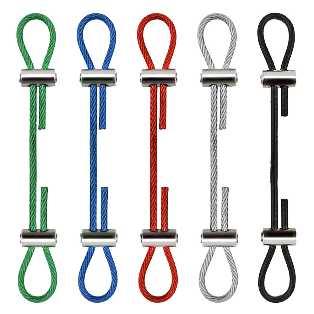 Adjustable 2mm 3mm Stainless Steel Wire Rope Kit Cable Fastener Multi ...