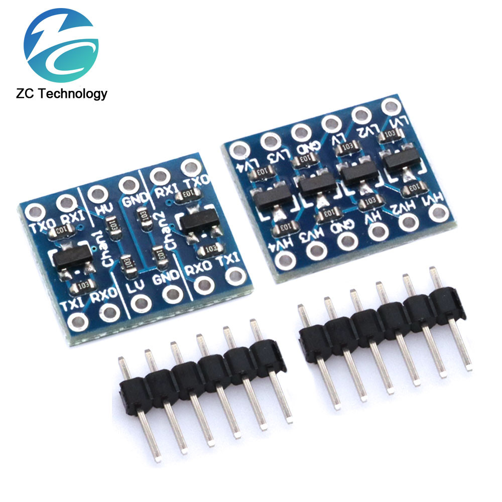 2 Way / 4 Channel Modul IIC I2C Logic Level Converter Board Bi-Directional Module 5V to 3.3V For ...