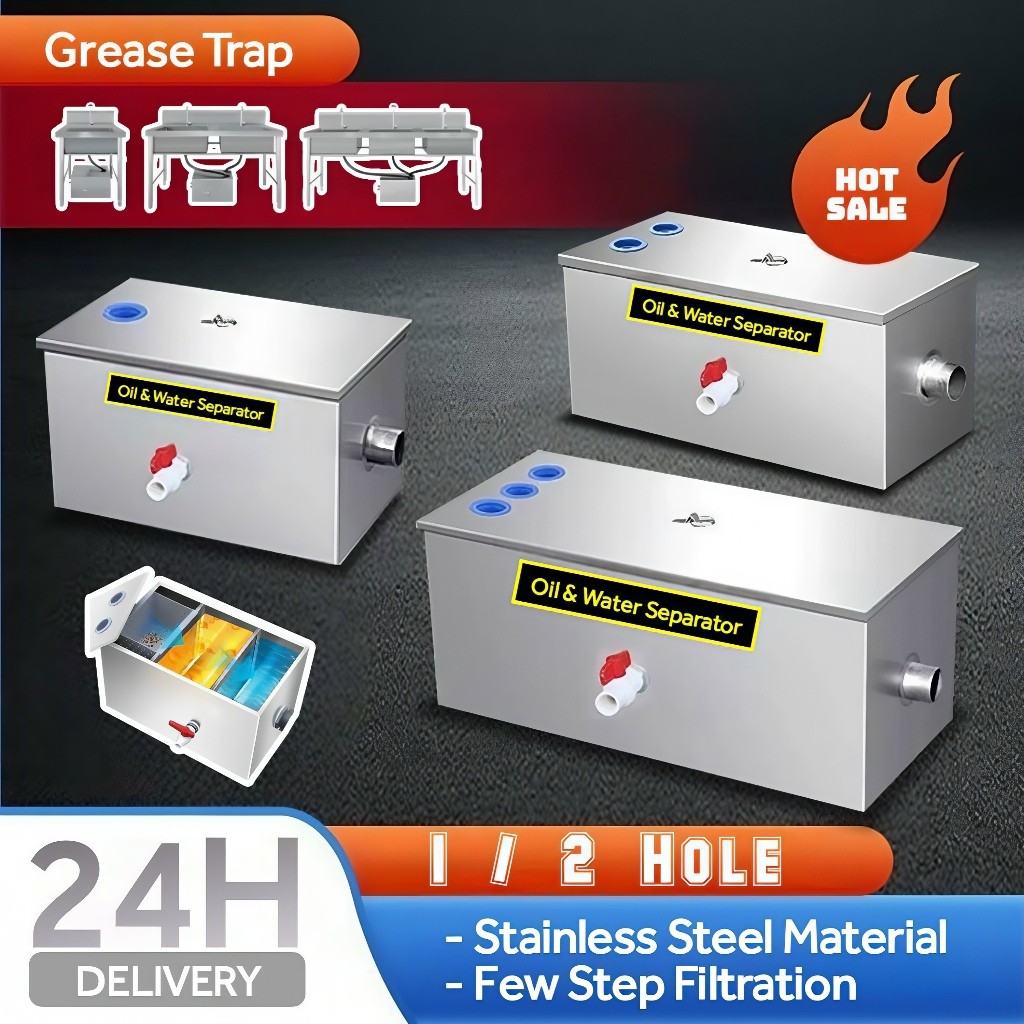 Grease Trap Kitchen Perangkap Minyak Grease Interceptor Water Oil ...