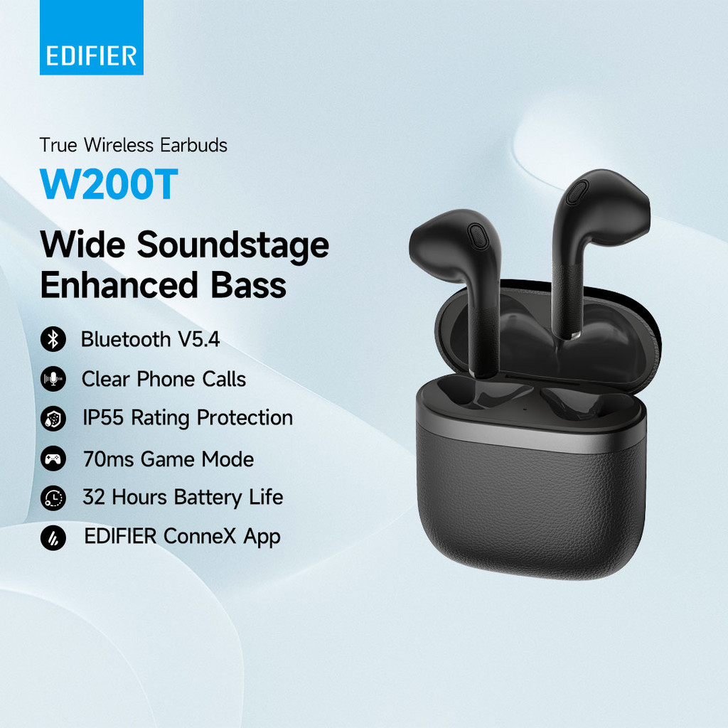 Edifier W200T - True Wireless Earbuds Bluetooth V5.4 | ANC | 13mm ...