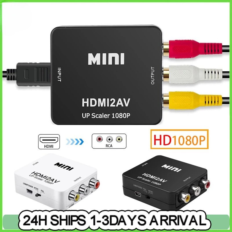 HDMI To AV Converter HDMI To Old TV RCA AV/CVBS Adapter Mini HDMI2AV ...