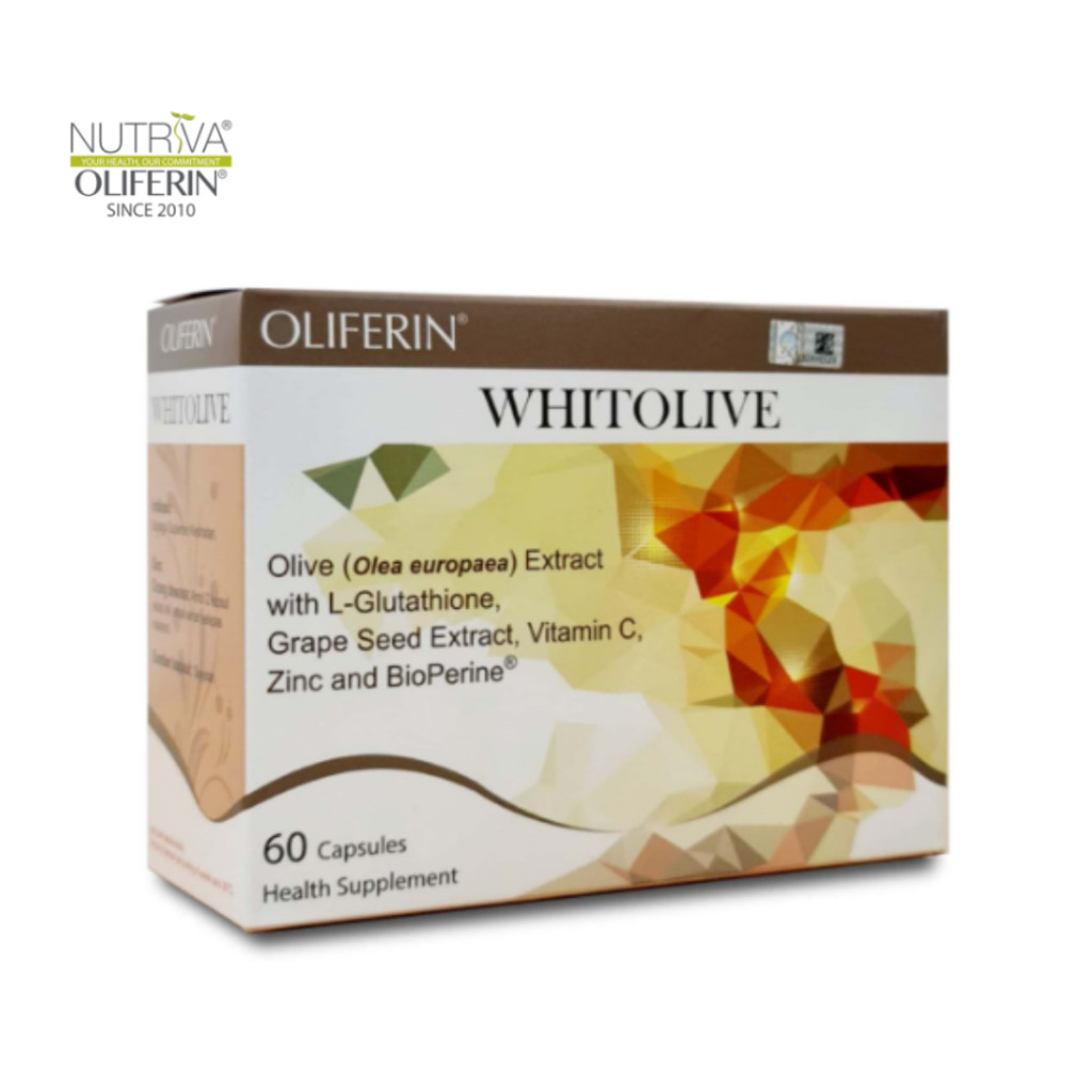 Nutriva Oliferin Whitolive Gluthatione Box (60 capsules) For Skin ...