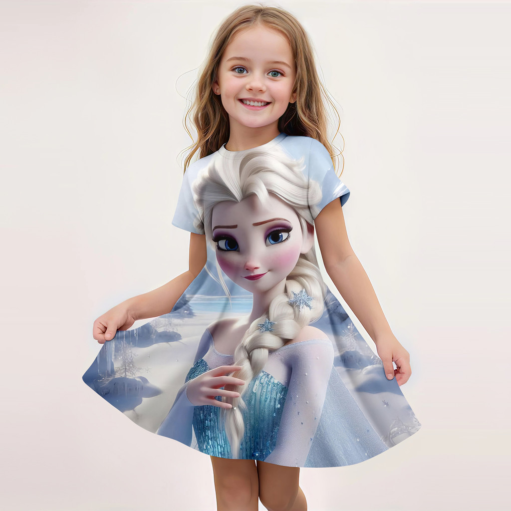 Elsa Summer Dress Hellokitty Frozen Girl Dresses Children Dresses ...