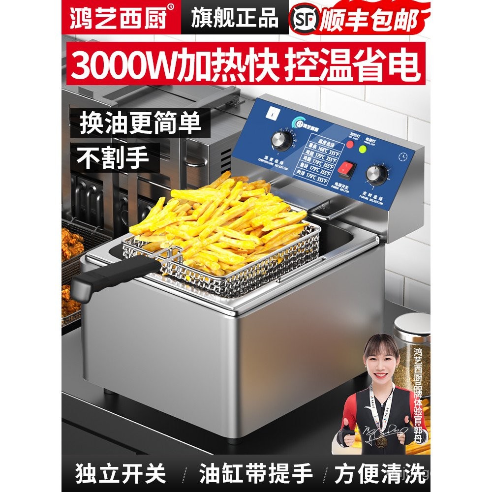 Hongyi Fryer Electric Fryer Commercial Fryer Stall Automatic ...