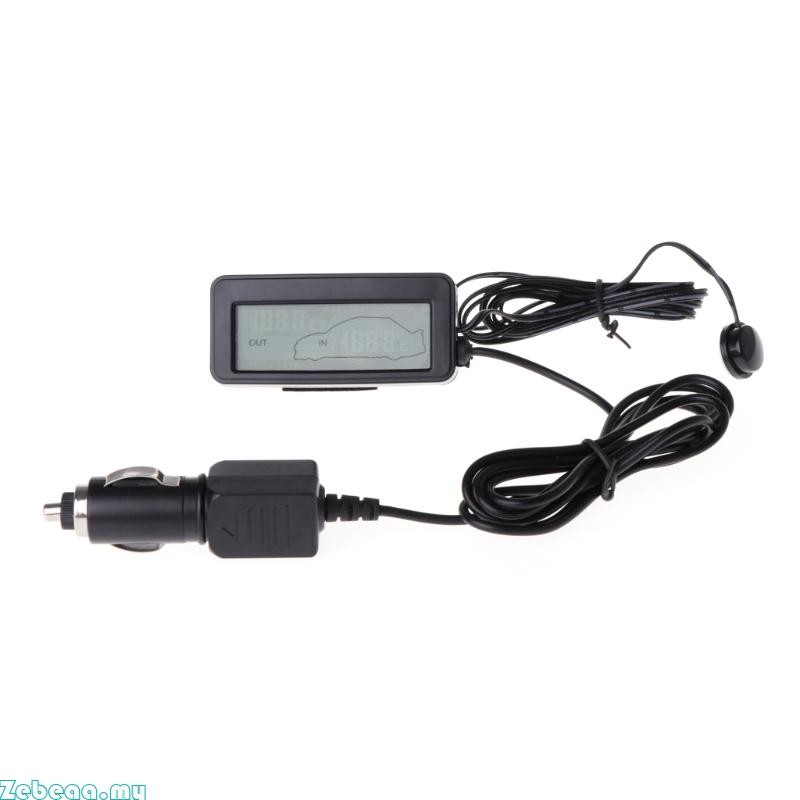 Zebeaa for DC 12V Digital Car Inside Outside Temperature Meter Monitor ...