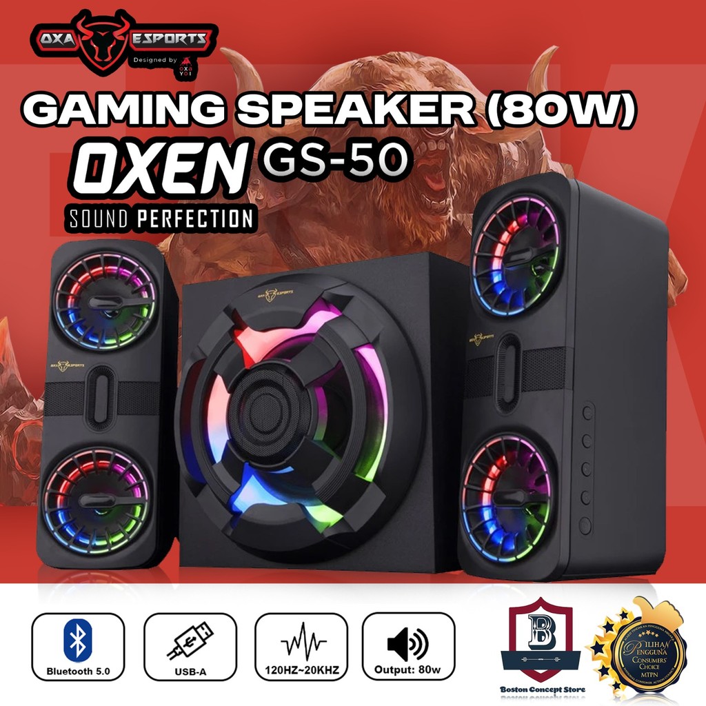 OXAYOI OXA ESPORTS DEXTER GS-50 RGB Gaming Speaker RGB LED Light Gaming ...
