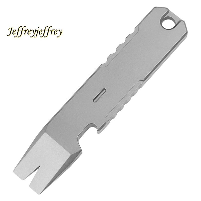 1 PCS EDC Pry Bar Multi Tool Bottle Opener, Outdoor Tool Titanium Alloy ...
