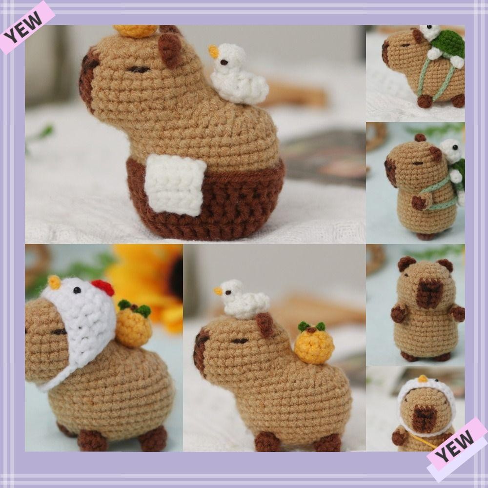 YYE Crochet Stuffed Animal Kit, Beginner DIY Set Capybara DIY Crochet ...