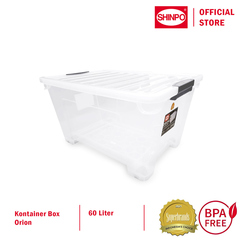 Shinpo Orion 60 Liter Plastic Container With Wheels BPA Free Storage ...