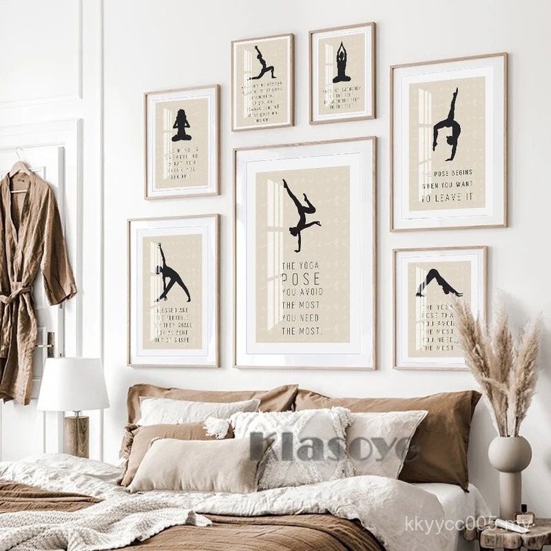 Yoga Namaste Asana Bodybuilding Poster Stretching Exercise Prints ...