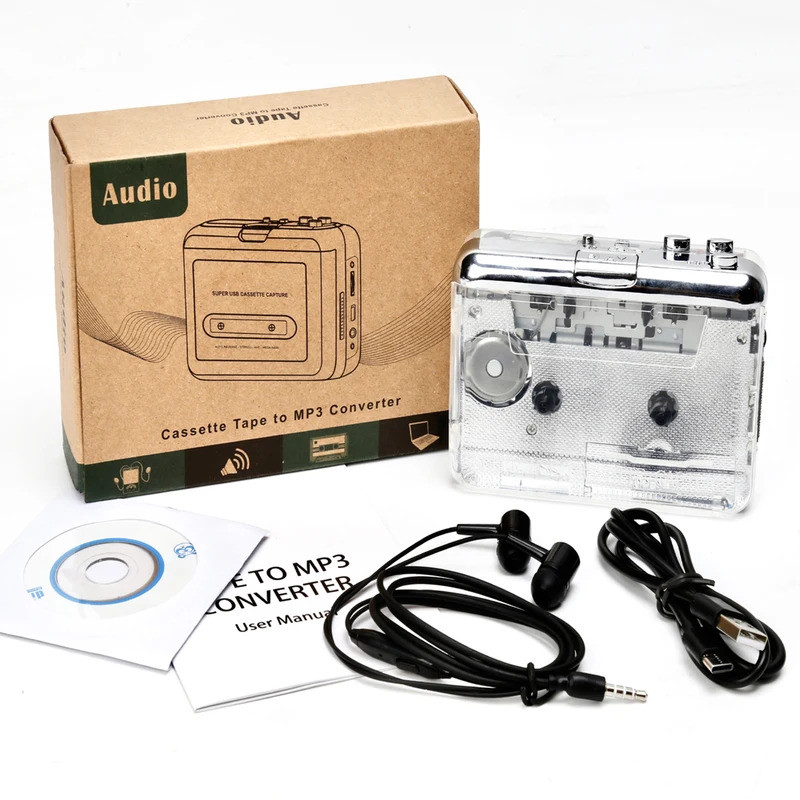 Cassette Player Portable Tape Recorder To Mp3 Full Transparent Shell ...