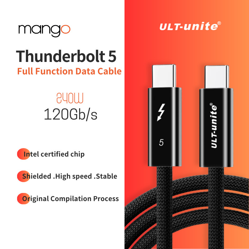New Full-Function Data Cable PD 240W Fast Charge 120Gbps Silver-Plated ...