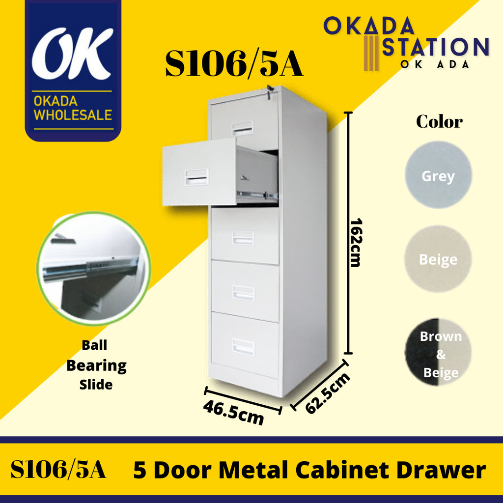 OKADA 5 Layer Drawer / S106/5A / Steel Drawer / Laci Besi / Steel ...