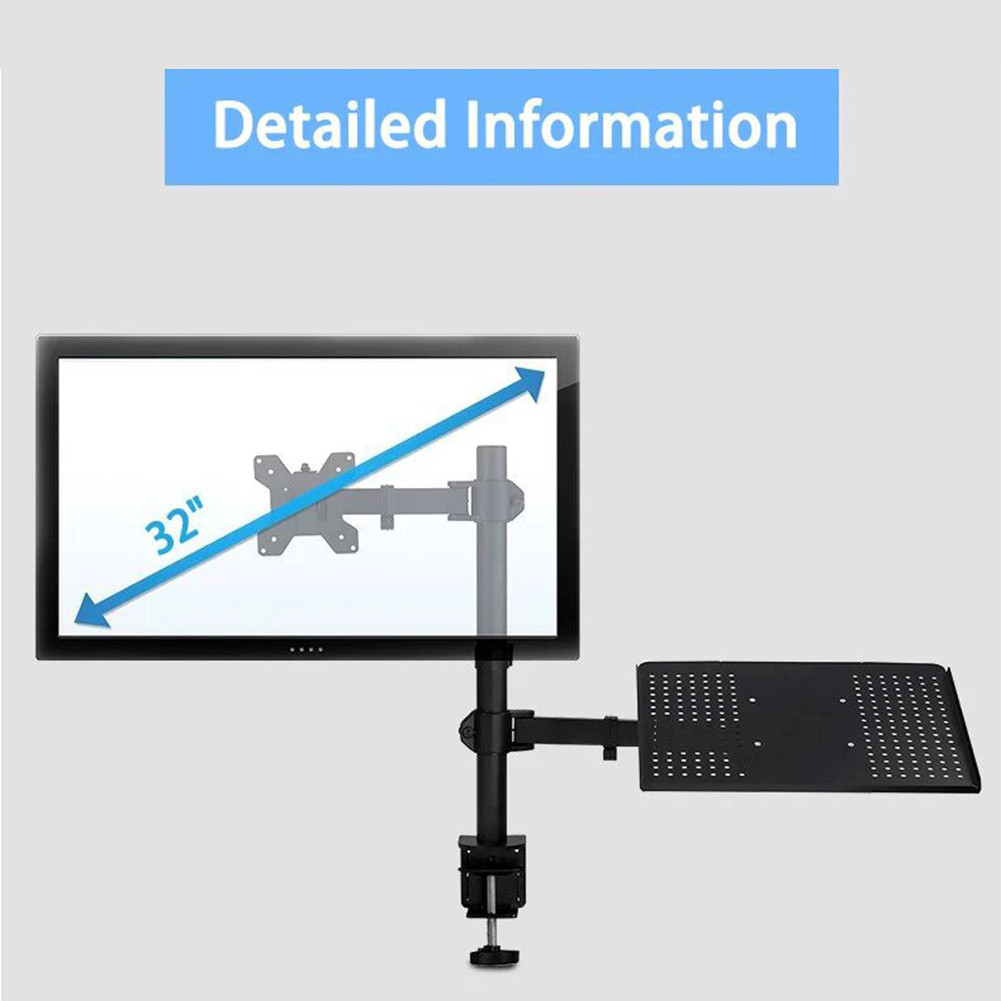 Monitor and Laptop Mount Adjustable Monitor Arm with Laptop Tray Laptop ...