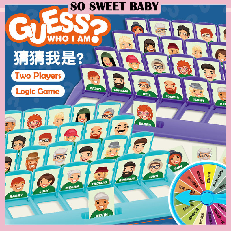 Guess Who I Am Board Game for Kids Family Educational Logic Reasoning ...