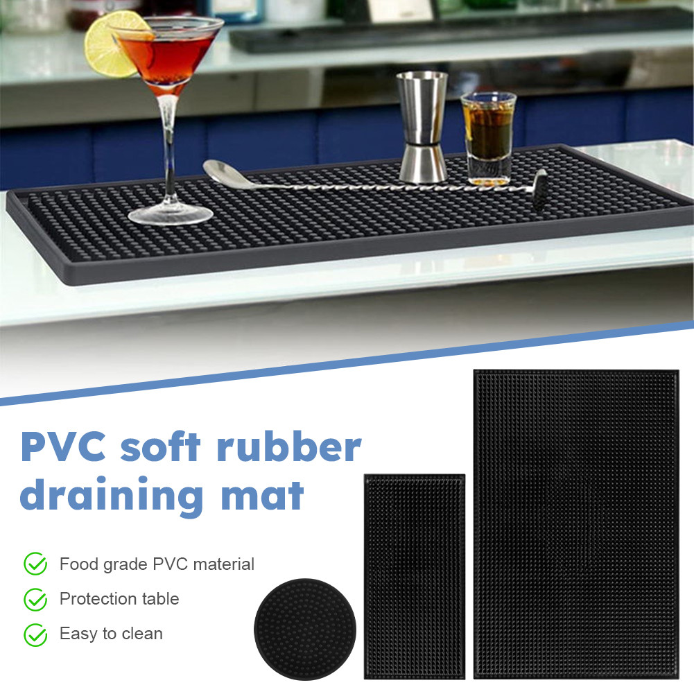 Bar Countertop Soft Rubber Mat Silicone Anti-slip Heat Resistant Coffee ...