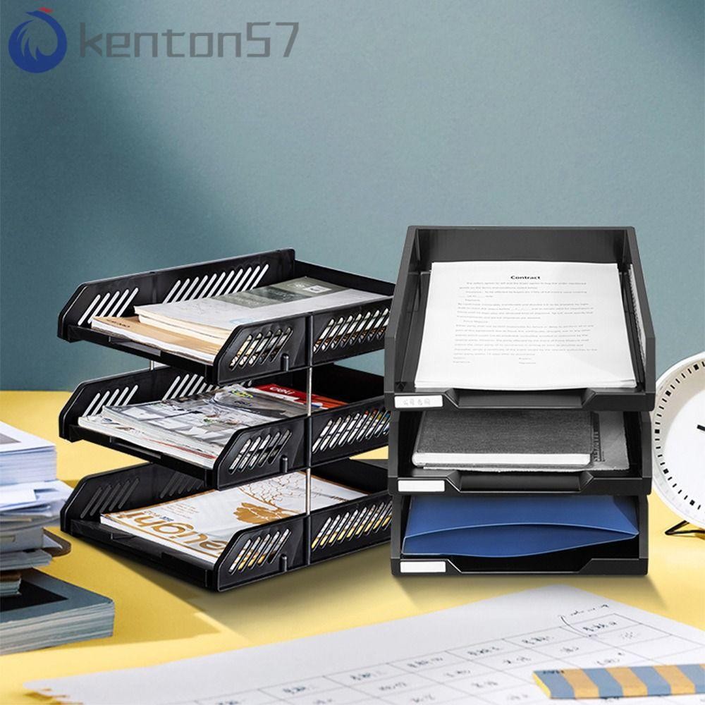 KENTON Three-layer File Rack, Desktop Organizer File Organizer A4 File ...