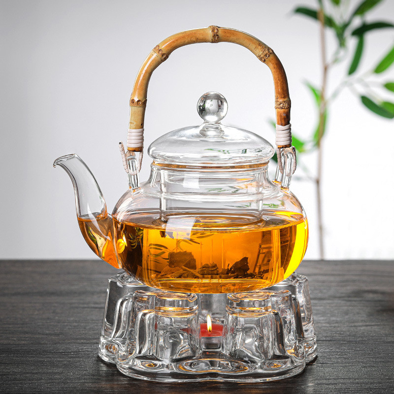 Teko Kaca Borosilikat Tinggi dengan Pemegang dan Pemegang Buluh ...