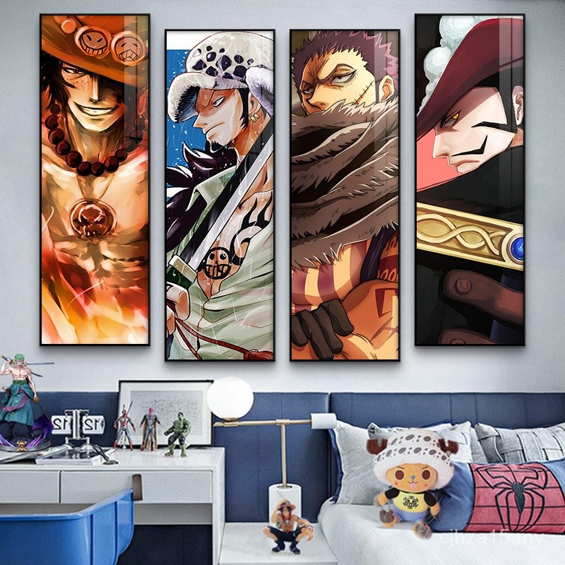Lukisan Hiasan One Piece Kartun Anime Bilik E-sukan Poster Periferi Dua ...