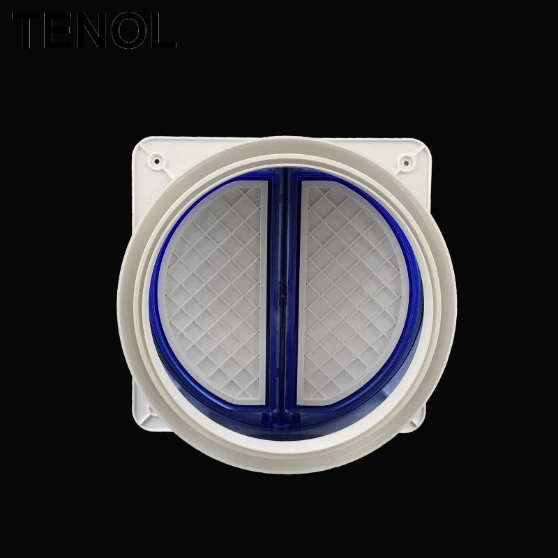 TENOL Backdraft Damper 6 inch Butterfly Check Valve with Flange Duct ...