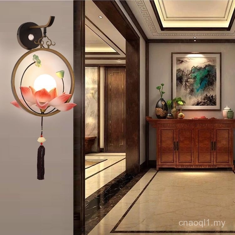 Lampu Teratai Dewan Buddha Gaya Cina Kawalan Suara Penderia Radar Badan ...