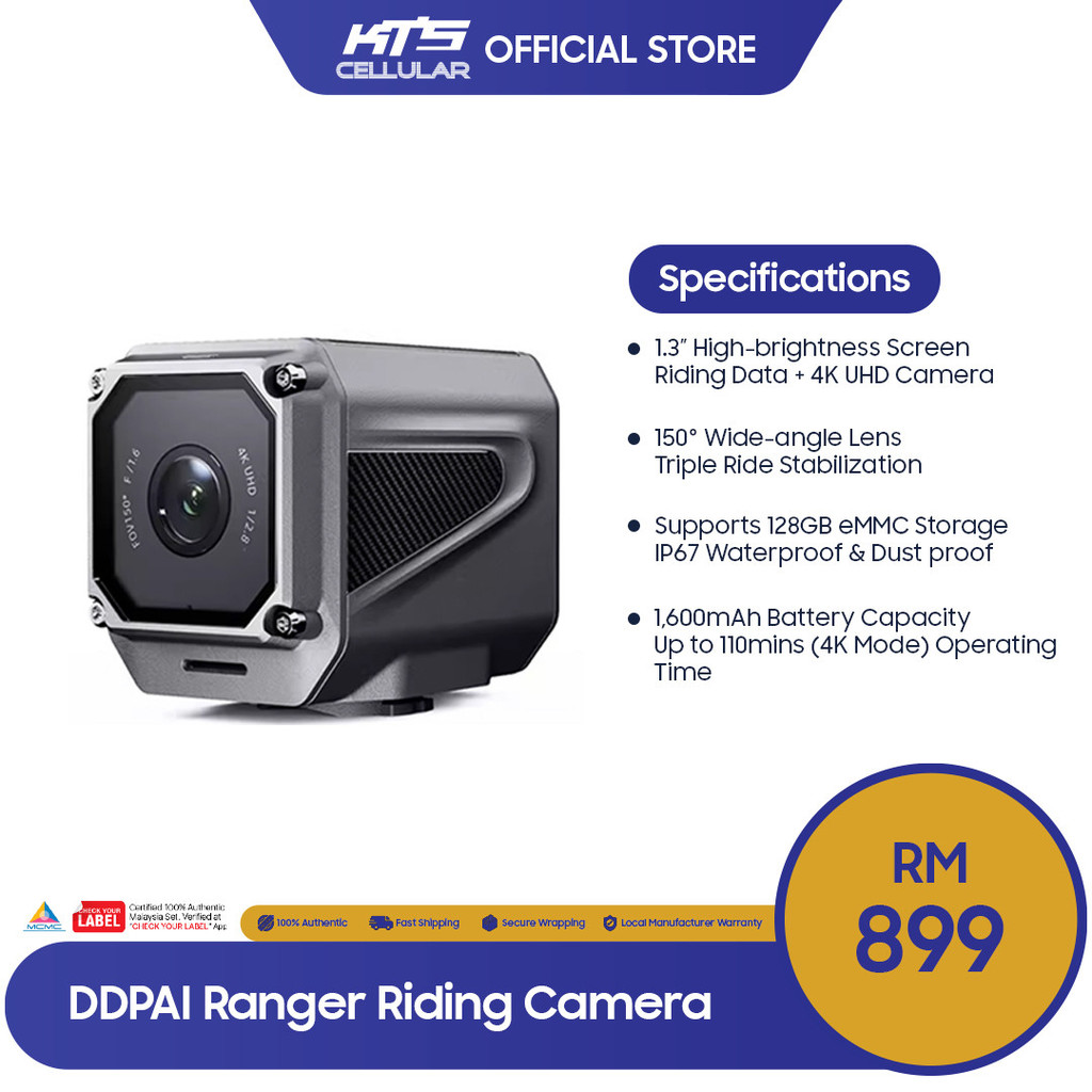 DDPAI Ranger Riding Camera - Original 18 Months Warranty by DDPAI ...