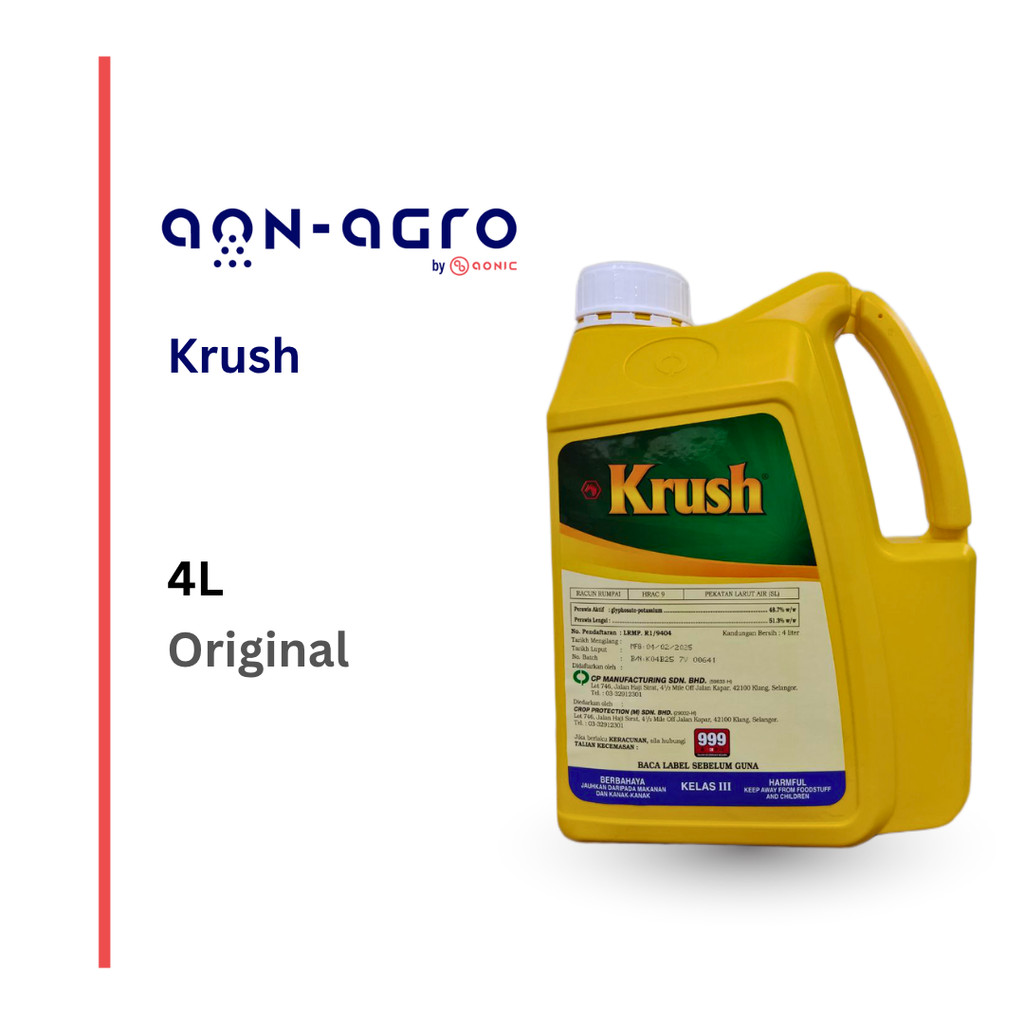 Krush (4L) Racun rumpa Glyphosate-potassium (48.7%) | Shopee Malaysia