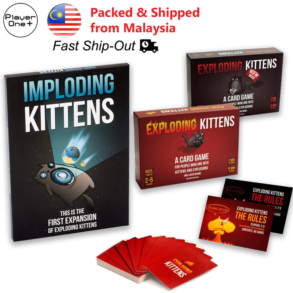 Exploding Kittens NSFW Imploding Streaking Kittens Expansion Pack Party Fun Card Games (English ...