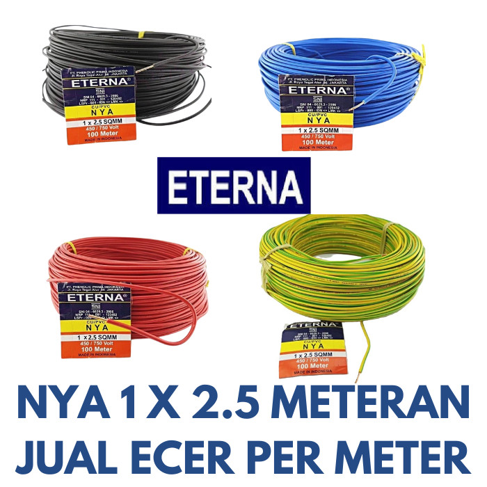 Eterna COLOR SINGLE ENGINE WIRE ELECTRICAL CABLE 1X2.5 RETAIL PER METER ...