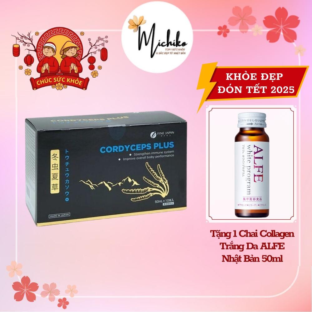 Fine Japan Cordyceps Plus Japan Cordyceps Drink (Box of 10 bottles x ...