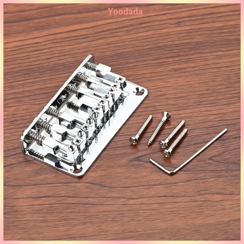Yoo Metal Guitar Fixed Hardtail Bridge Roller Bridge Replacement for 6 ...