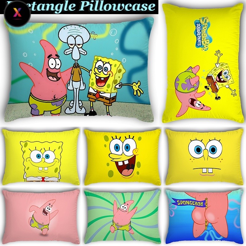 XS SpongeBob SquarePants Rectangular Pillow Case SpongeBob and Patrick ...