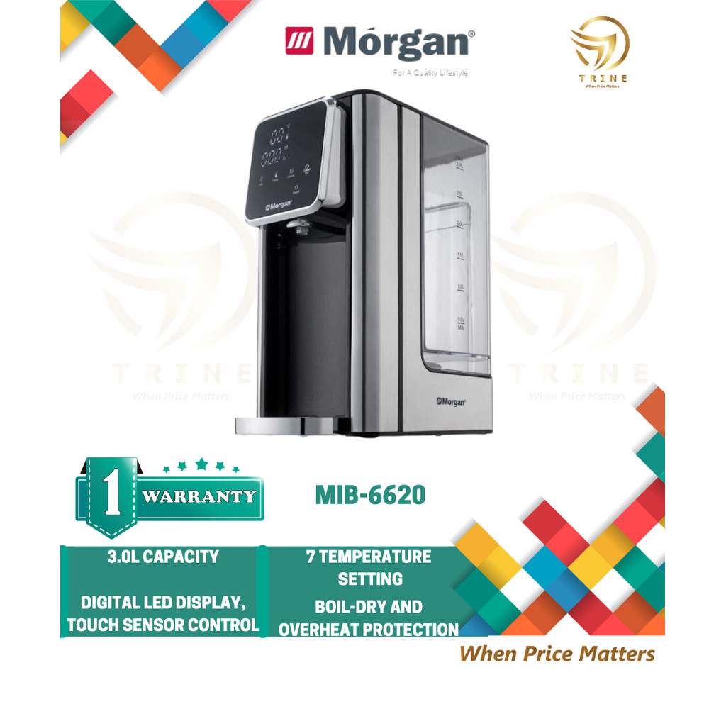 MORGAN INSTANT BOILER W REMOVABLE TRANSPARENT WATER TANK, DIGITAL LED ...