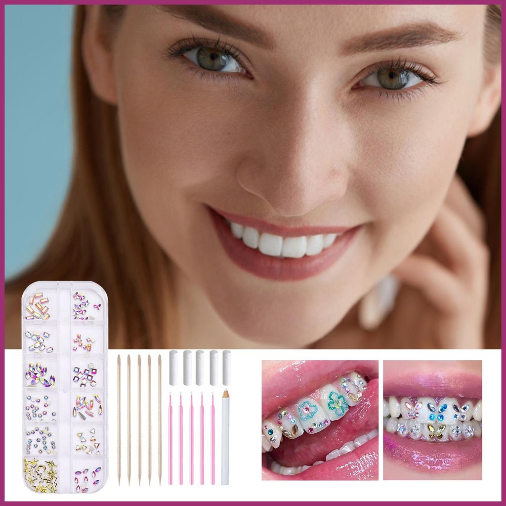 Tooth Gem Kit Shining DIY Tooth Jewelry Set Firm Fit Teeth DIY Kit for ...