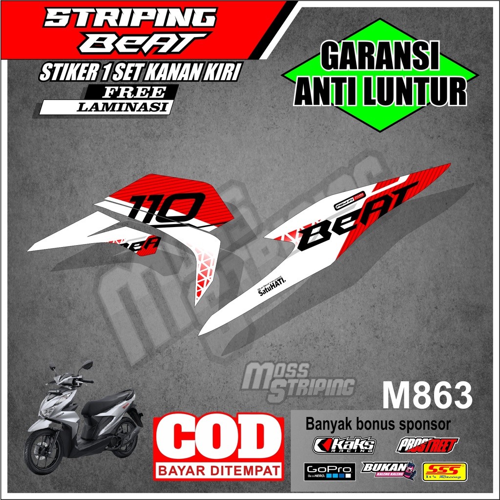 Striping stickers for Beat Deluxe Beat New Esp CBS ISS 2020 2021 2022 ...