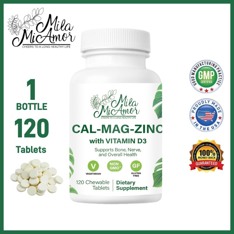 Milamiamor Cal-Mag-Zinc Chewable Tablets Strengthen Bone, Joint and ...