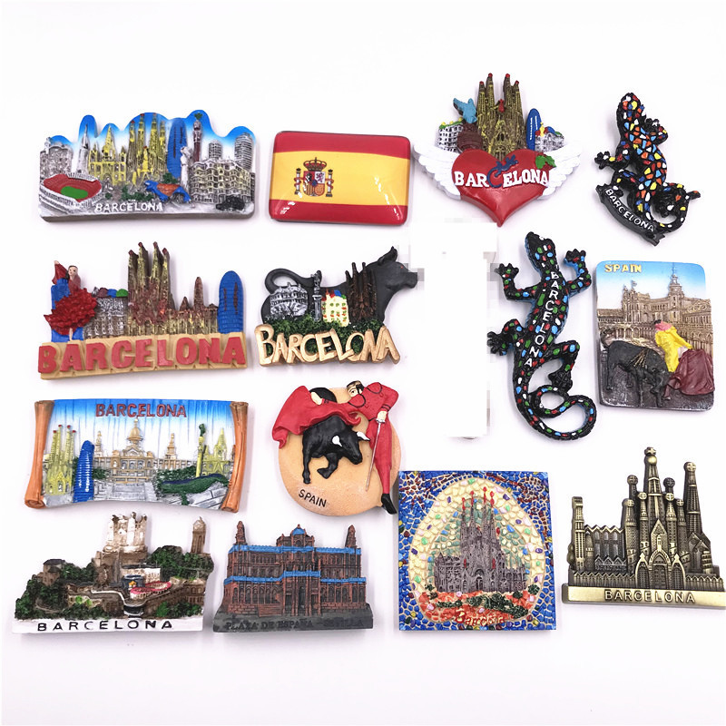 Magnetic Refrigerator Stickers Travel Souvenir Spain Godison Family ...