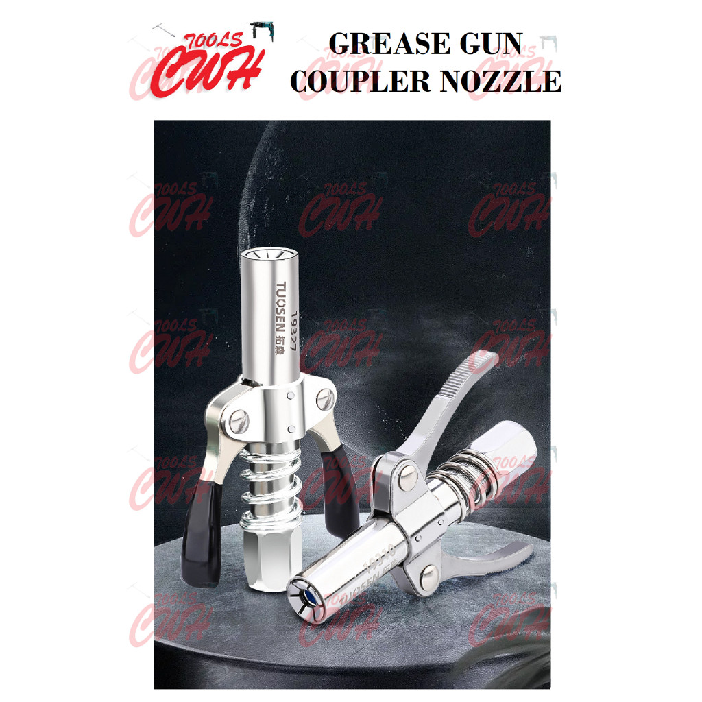 GREASE GUN COUPLER NIPPLE NOZZLE LUBRICANT INJECTOR SYRINGE HOSE HEAD ...