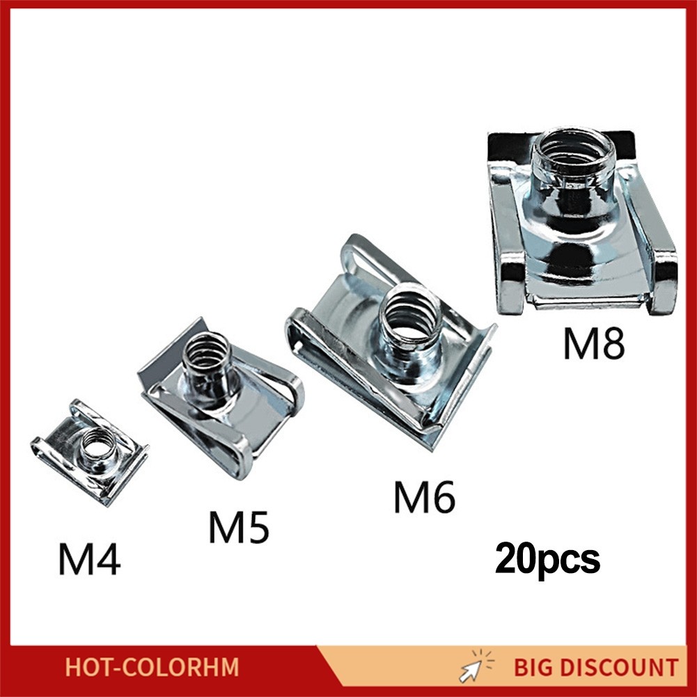 [COLORHM] Chimney Nuts Spire Clips Lug Speed Fasteners U Nuts Fixings ...
