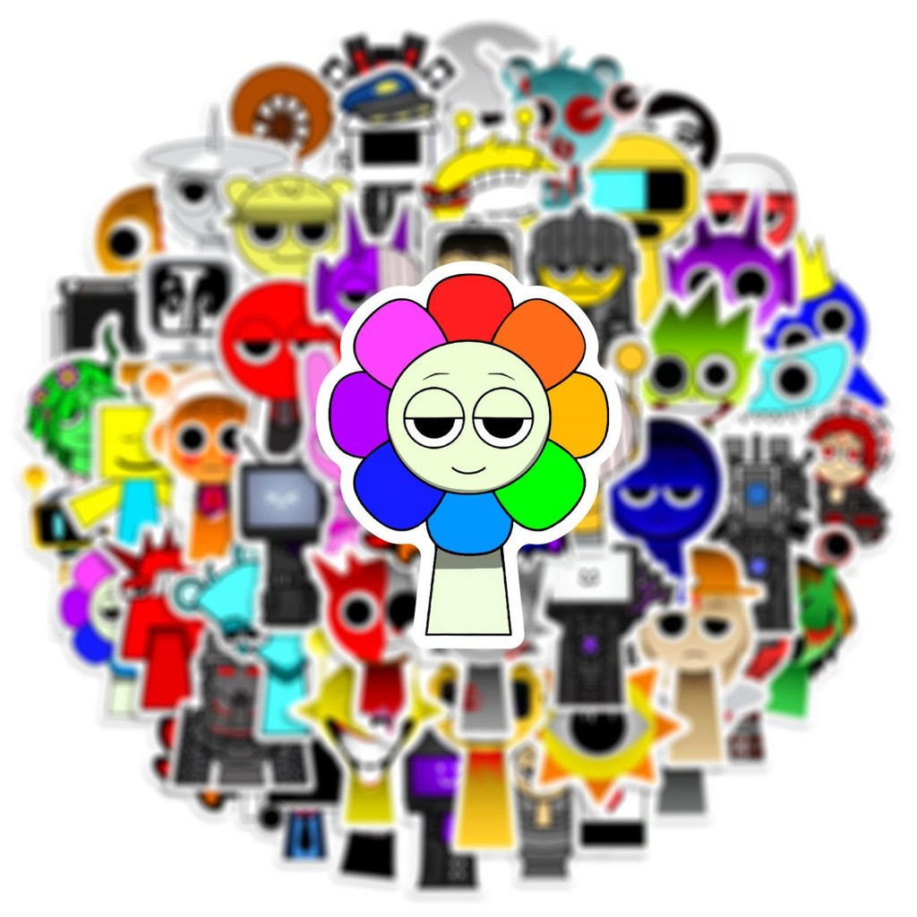 Incredibox Sprunki Stickers 50pcs Sprunki Game Stickers Waterproof ...