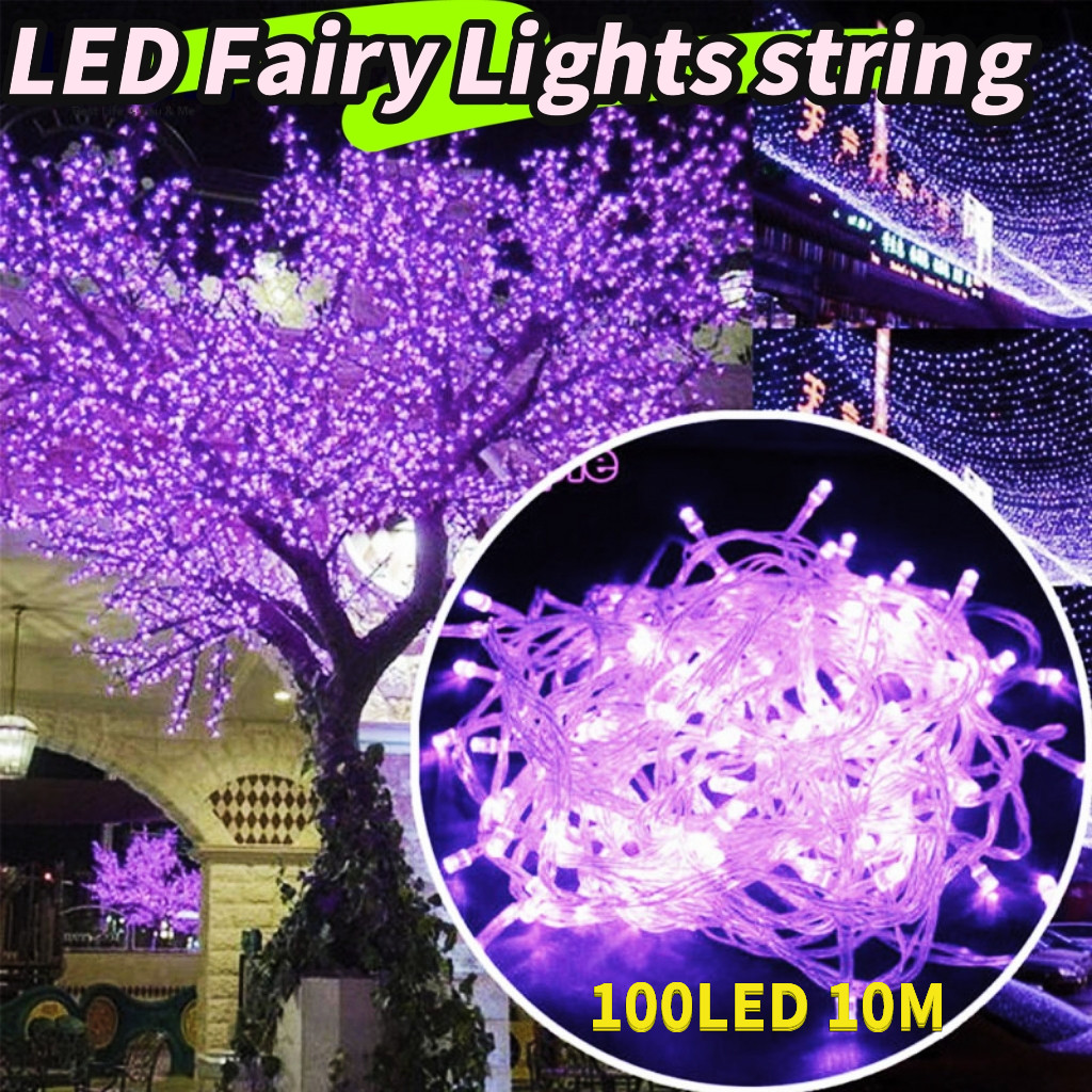 Hari raya Decoration100 LED 10M light string fairy lights garden ...
