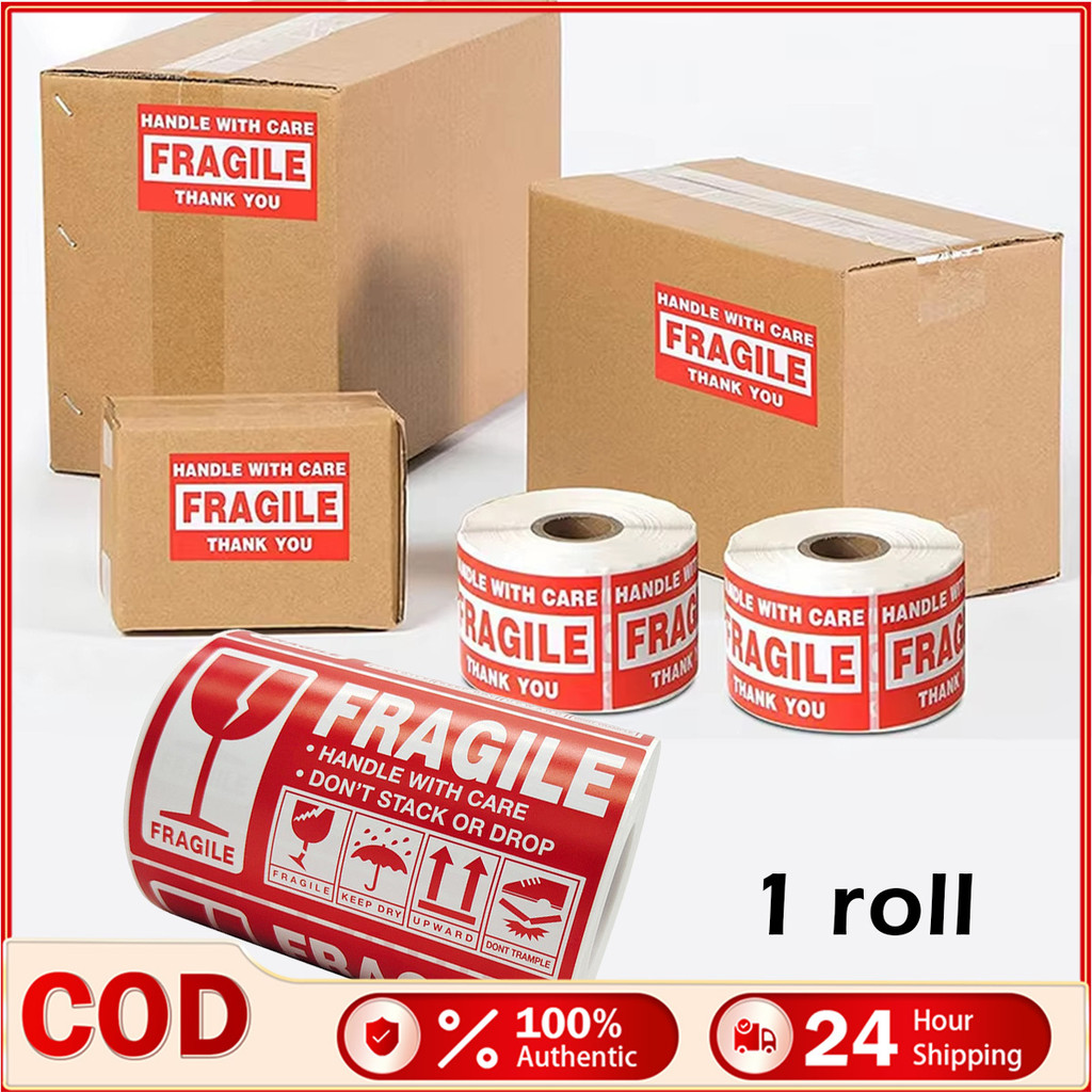 Fragile Sticker Rolls 250pcs/25*45mm Mudah Pecah Handle With Care Label ...