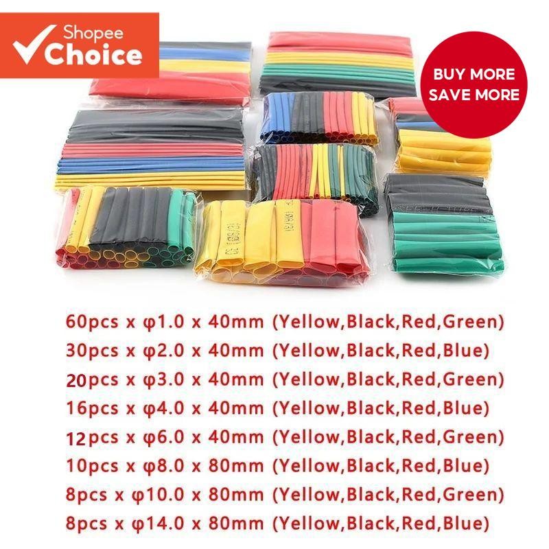 164pcs/Set Heat Shrink Tub e Polyolefin Tube Cable Kit Assorted ...