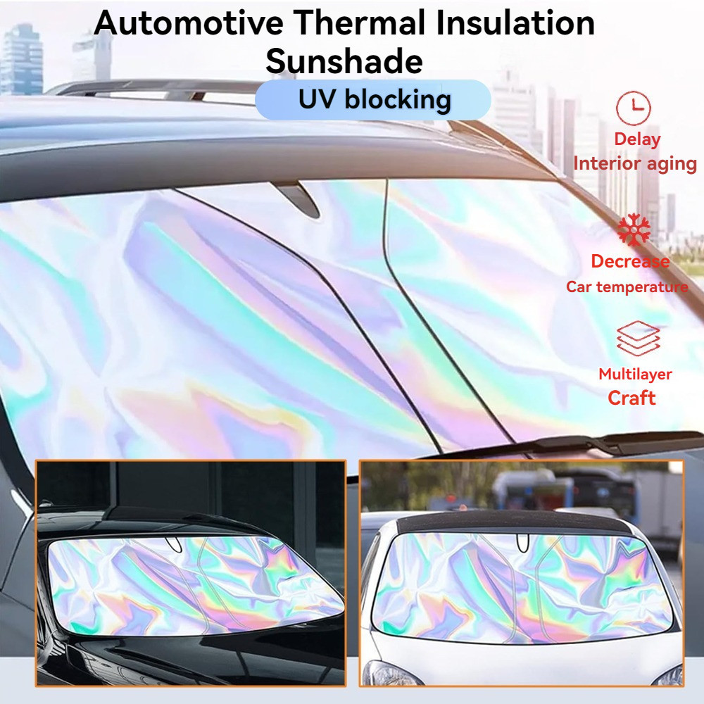 Universal Car Windshield Sun Shade Laser Cover Sun Protection UV ...
