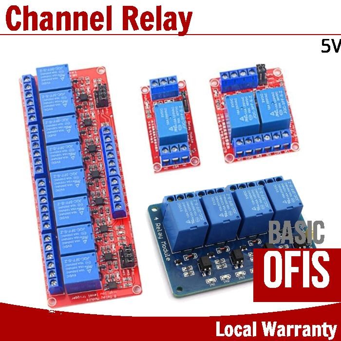 5V 1 / 2 / 4 / 8 Channel Relay Module for Arduino & Raspberry Pi | Shopee Malaysia