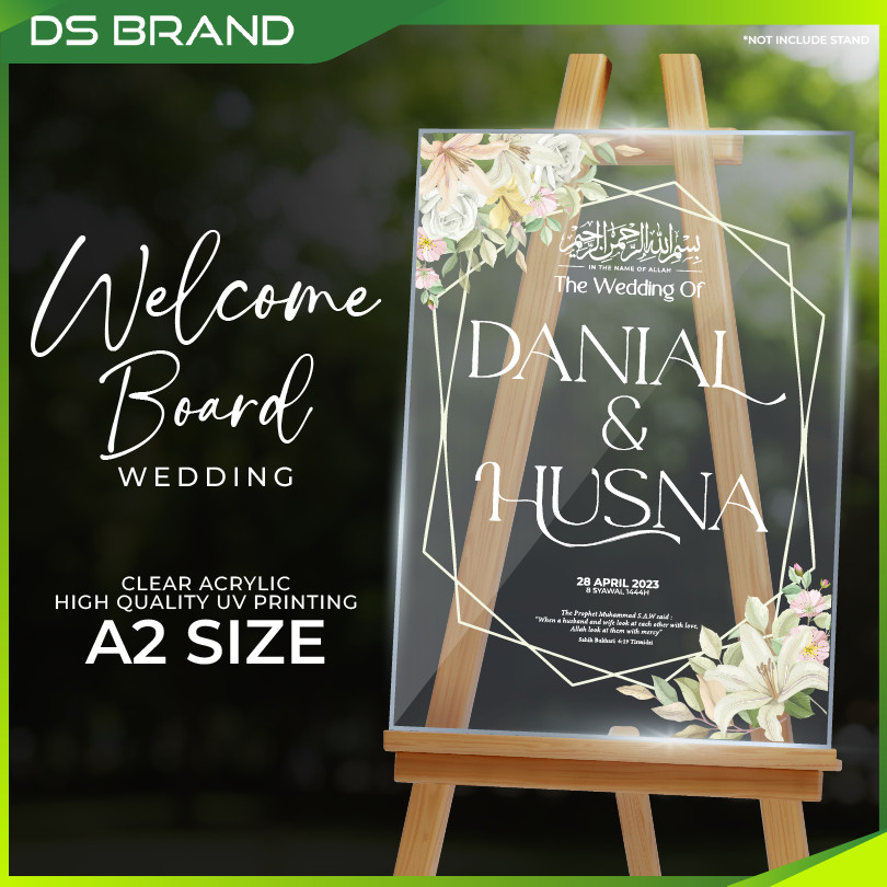 💖 Acrylic Welcome Board 💖 /Papan Selamat Datang/ Wedding Board/ Wedding ...