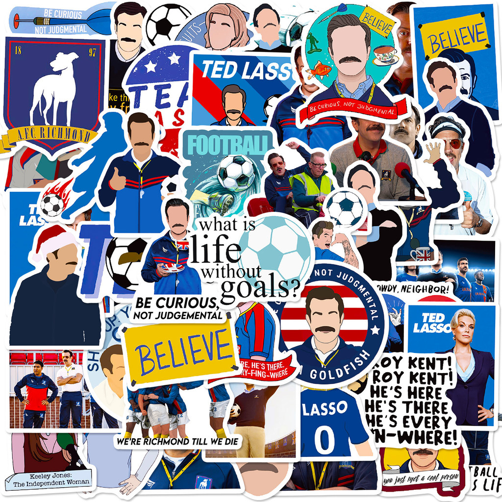 50 pcs Ted Lasso TV Series Waterproof PVC Stickers | Shopee Malaysia